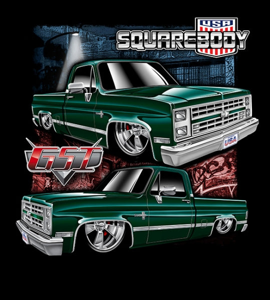 SQUAREBODY USA COLLAB STICKER – GSI Machine and Fabrication